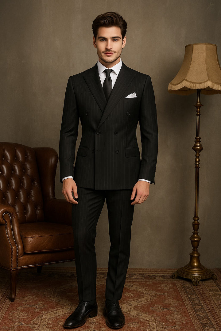 Black Suits for Men | Custom Black Suits & Tailored 3 Piece Wedding ...