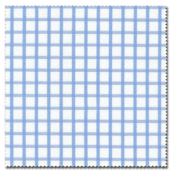 Tailored Shirts for Men: Buy Light Blue Check Shirt | My Suit Tailor