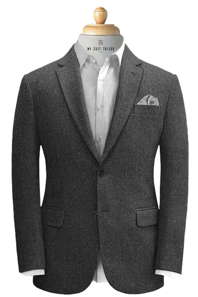 Buy Charcoal Grey Tweed Suit | Custom-Tailored Suits for Men - My Suit ...